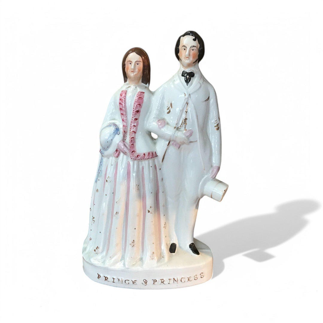Large 19th Century Staffordshire Figure of Prince & Princess of Wales ...