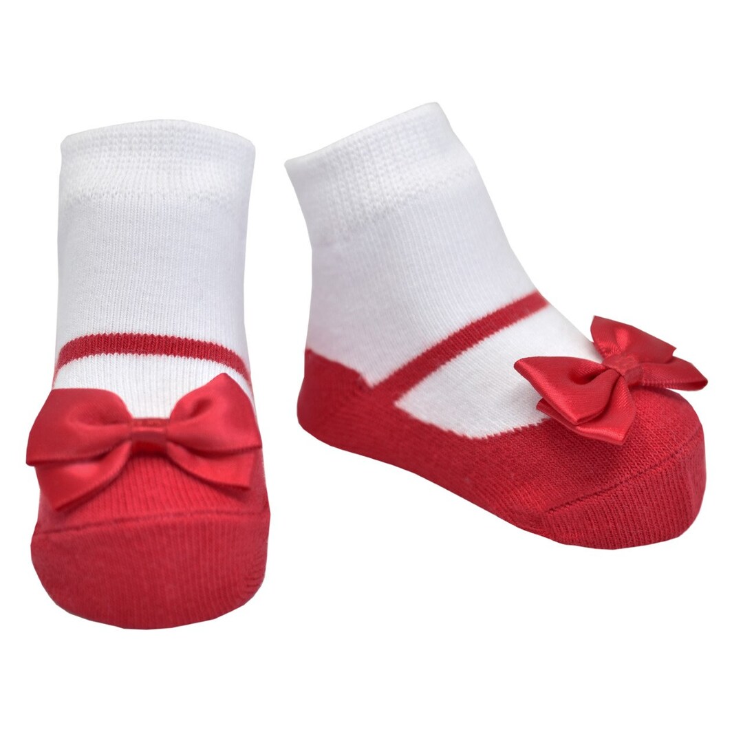 Festive Girl Socks - Shoe Look - Single Pair - 0-12 Months -anti Slip ...