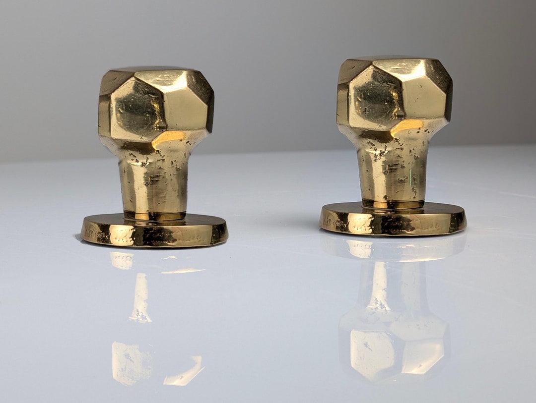 Pair of Brutalist Sculptural Turn Knobs in Bronze 1970s - Etsy