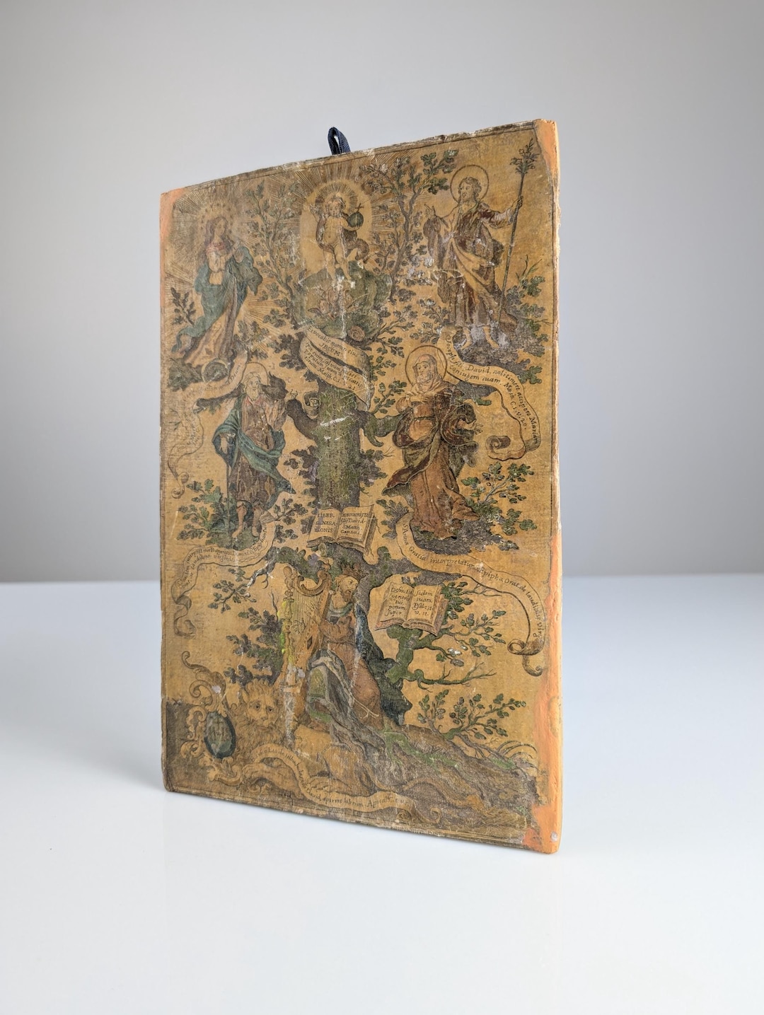 Religious Engraving of the Tree of Jesse on Tablet - Etsy