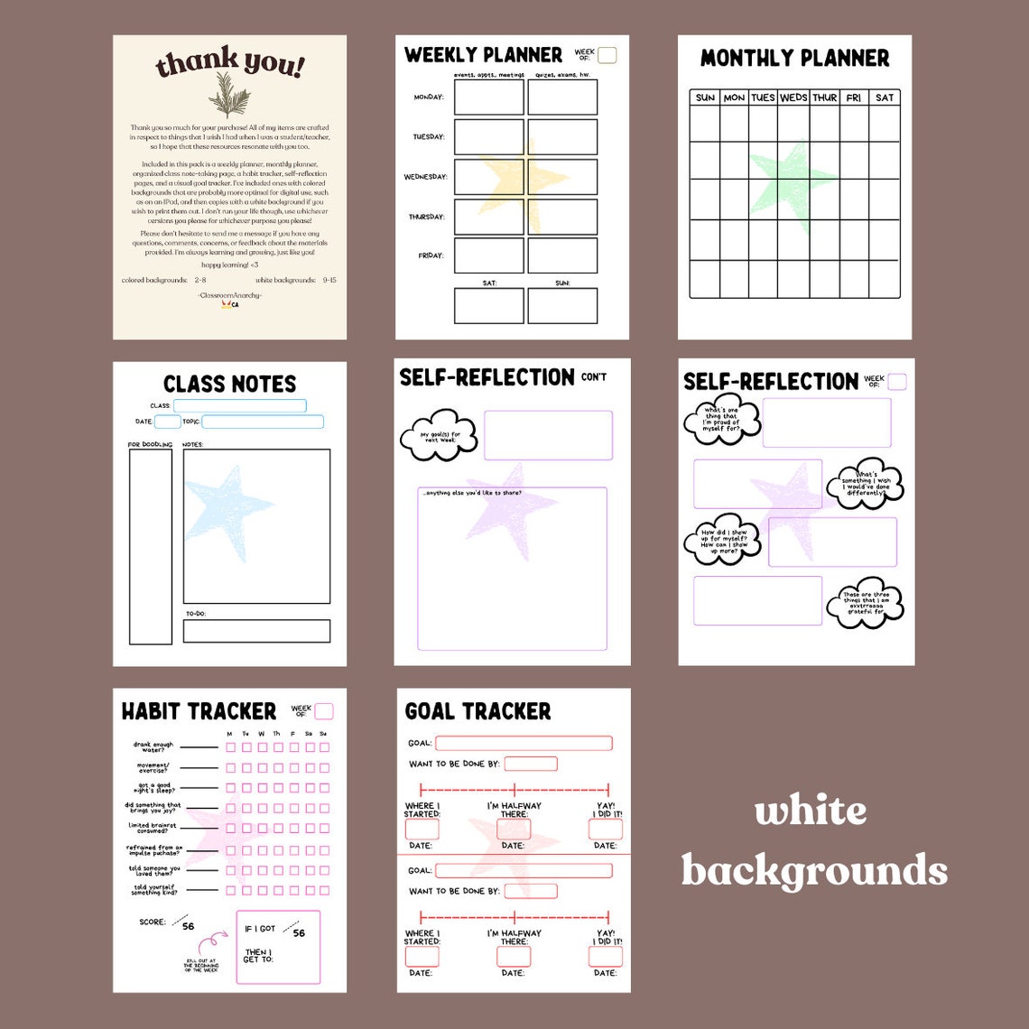 High School / College Student Success Organizational Tools + Resources ...