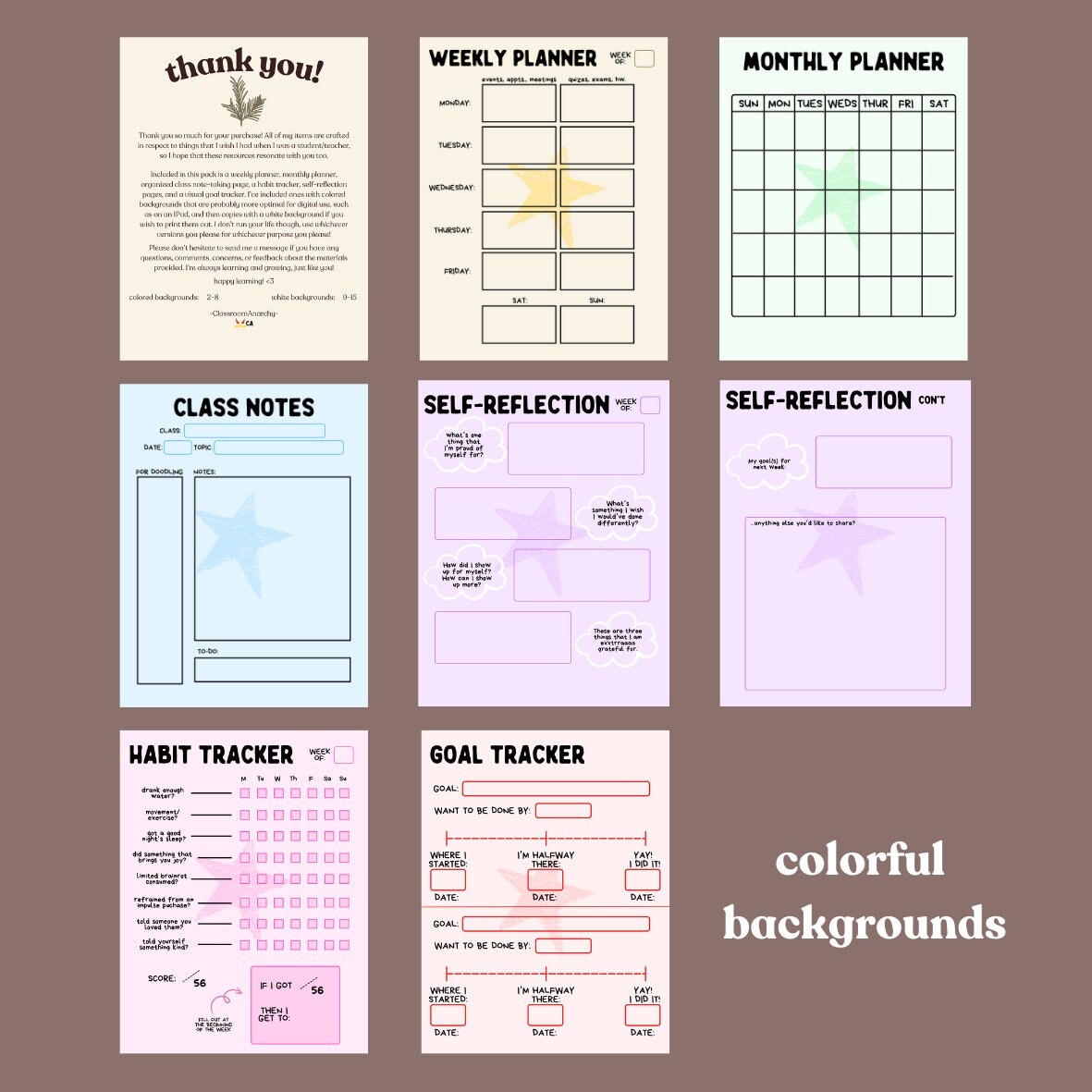 High School / College Student Success Organizational Tools + Resources ...