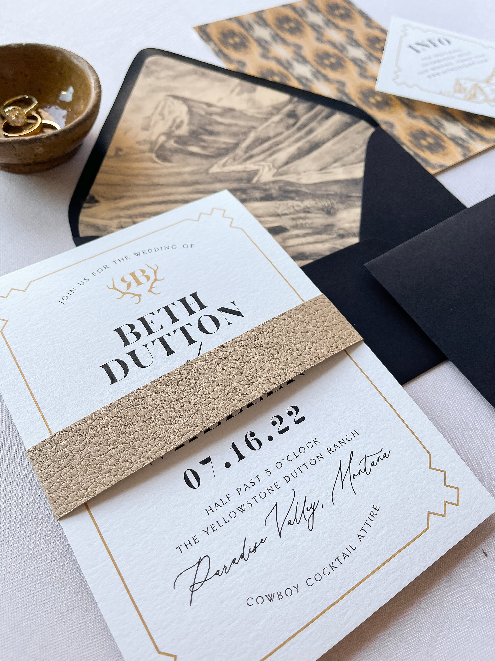 The Frontier Suite: Western Mountain Wedding Invitations, Yellowstone ...