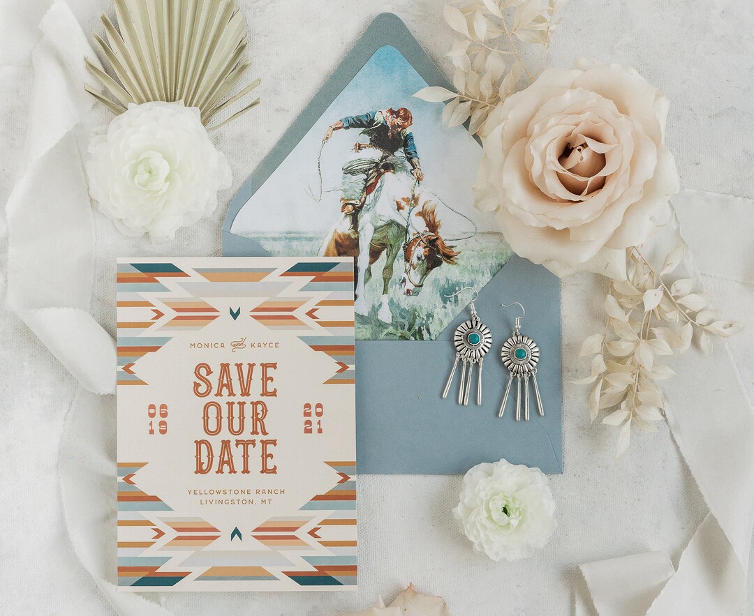 The Yellowstone Save the Date: Western Wedding Save the Dates, Cowboy ...