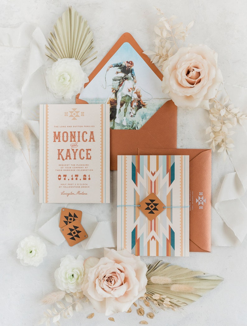 The Yellowstone Suite: Western Wedding Invitations Cowboy - Etsy