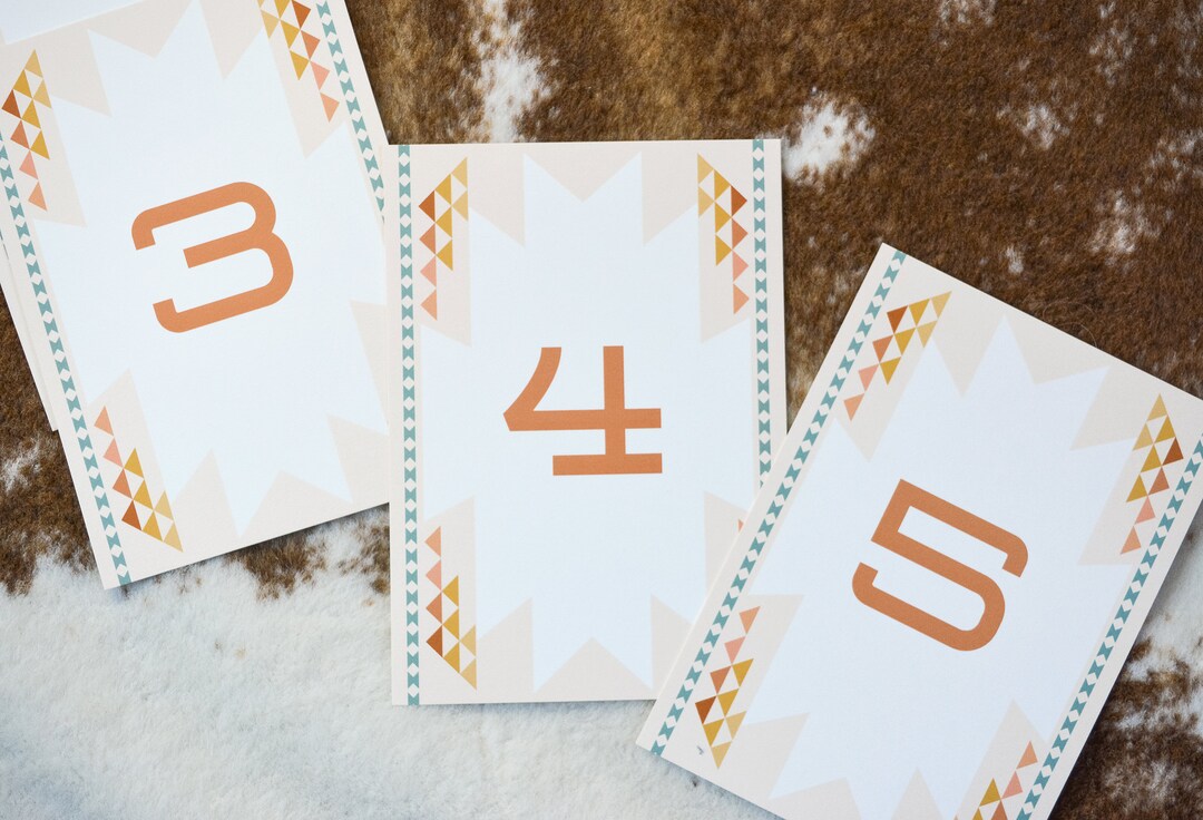 The Wild West Table Numbers - Etsy