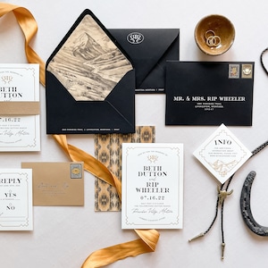 The Frontier Suite: Western Mountain Wedding Invitations, Yellowstone ...