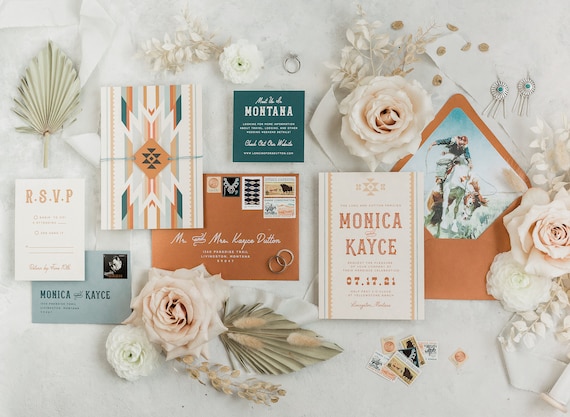 The Yellowstone Suite: Western Wedding Invitations Cowboy - Etsy