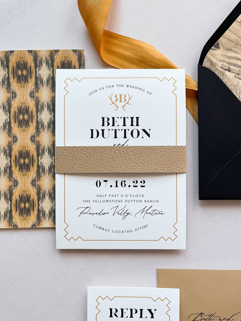 The Frontier Suite: Western Mountain Wedding Invitations, Yellowstone ...