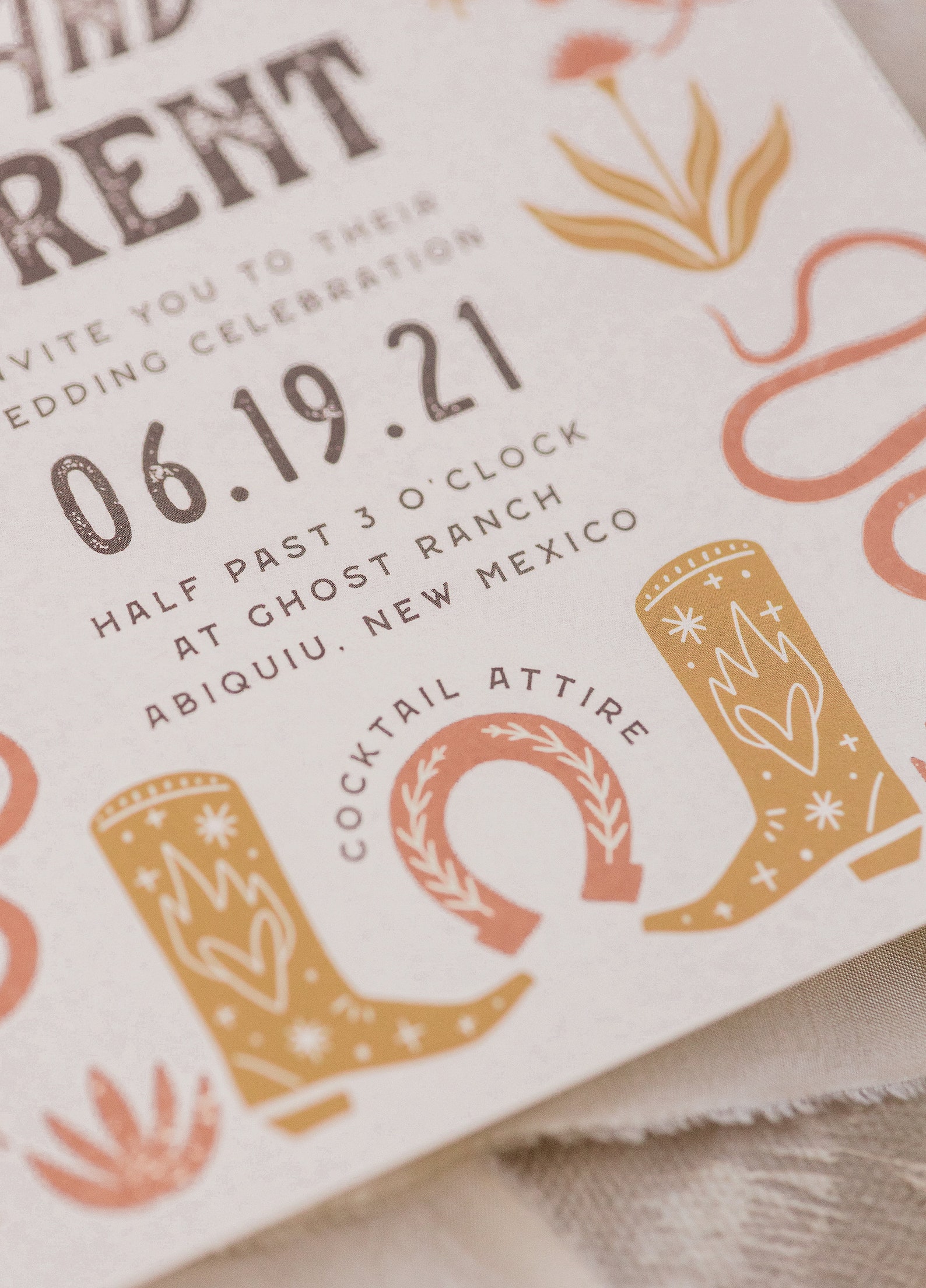 The High Desert Suite: Western Wedding Invitations, Cowboy Wedding ...
