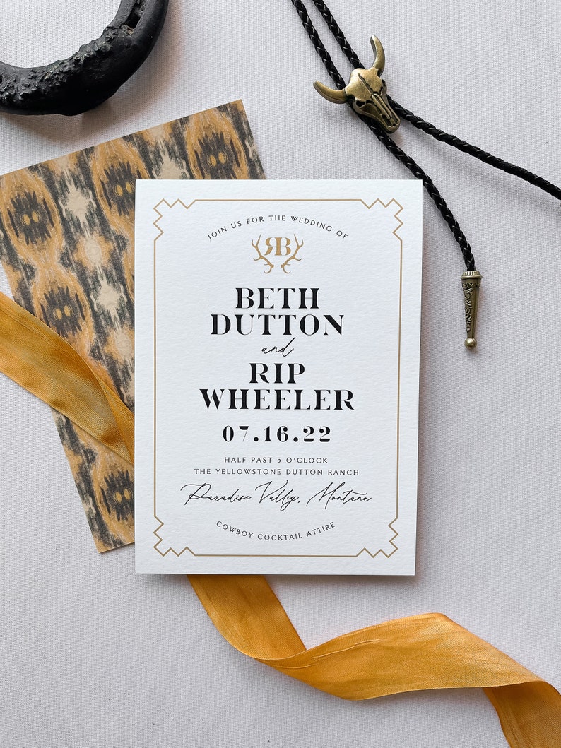 The Frontier Suite: Western Mountain Wedding Invitations, Yellowstone ...