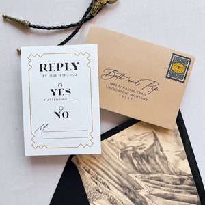 The Frontier Suite: Western Mountain Wedding Invitations, Yellowstone ...