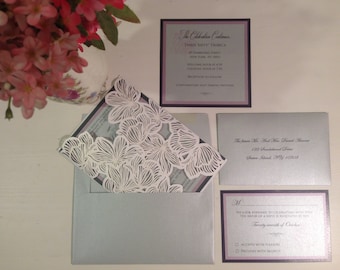 Lace wedding invitations | Etsy