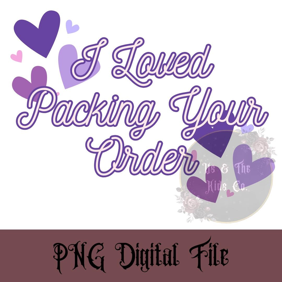 Packing Order Sticker File - Etsy