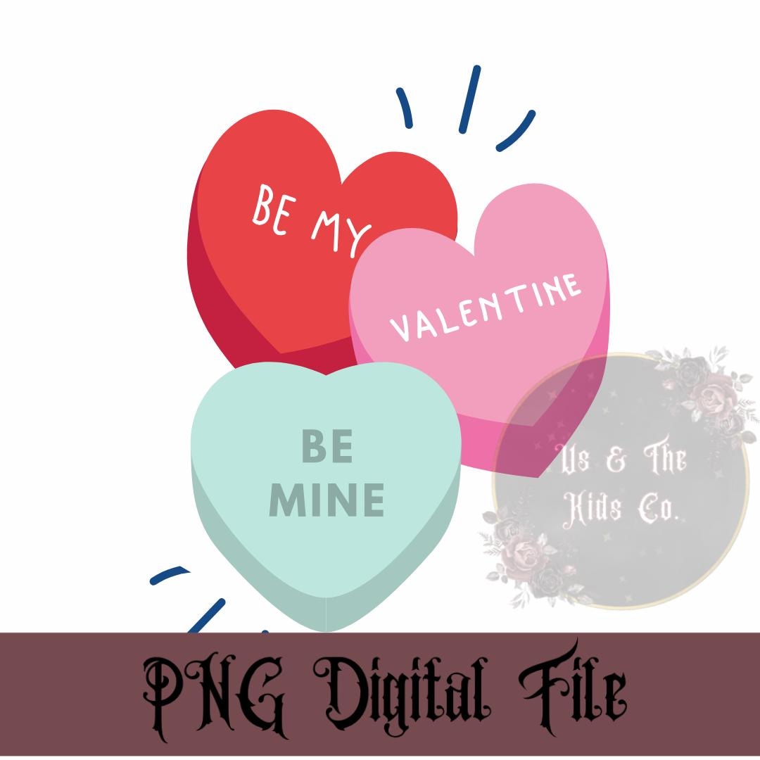 Be Mine Candy Hearts PNG - Etsy
