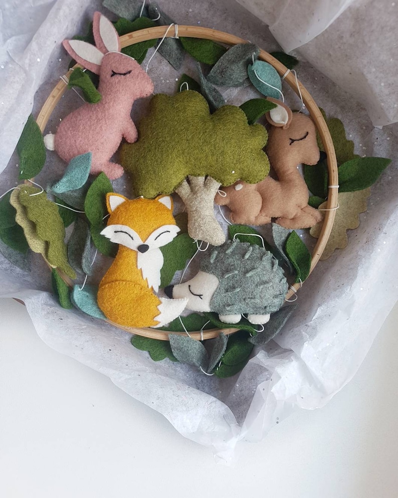 Woodland Mobile Forest Mobile Woodland Nursery Baby | Etsy