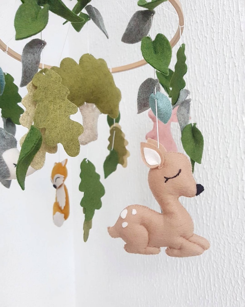 Woodland Mobile Forest Mobile Woodland Nursery Baby | Etsy