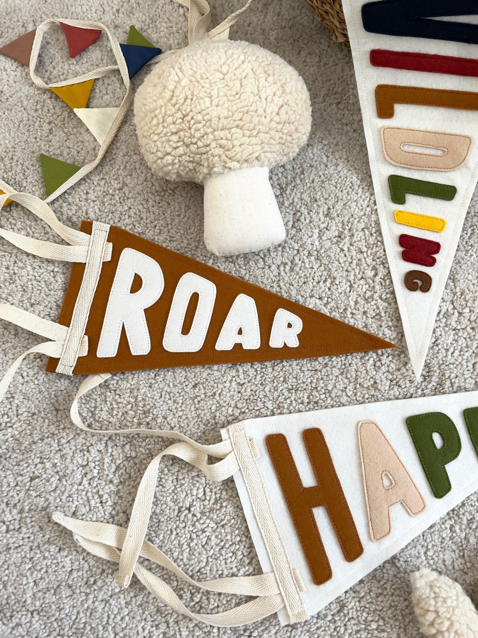 Wall Pennant Banner Happy Roar Wildling Sign Flags Unique | Etsy