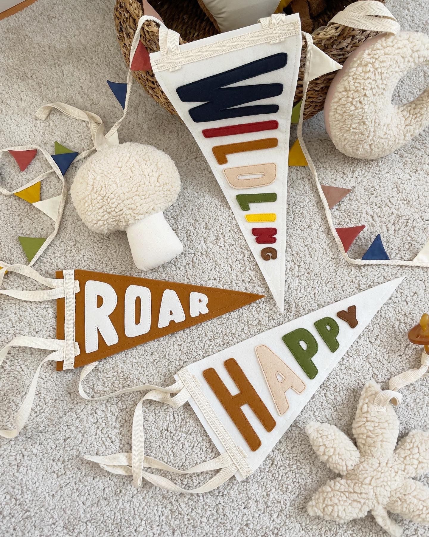 Wall Pennant Banner Happy Roar Wildling Sign Flags Unique - Etsy