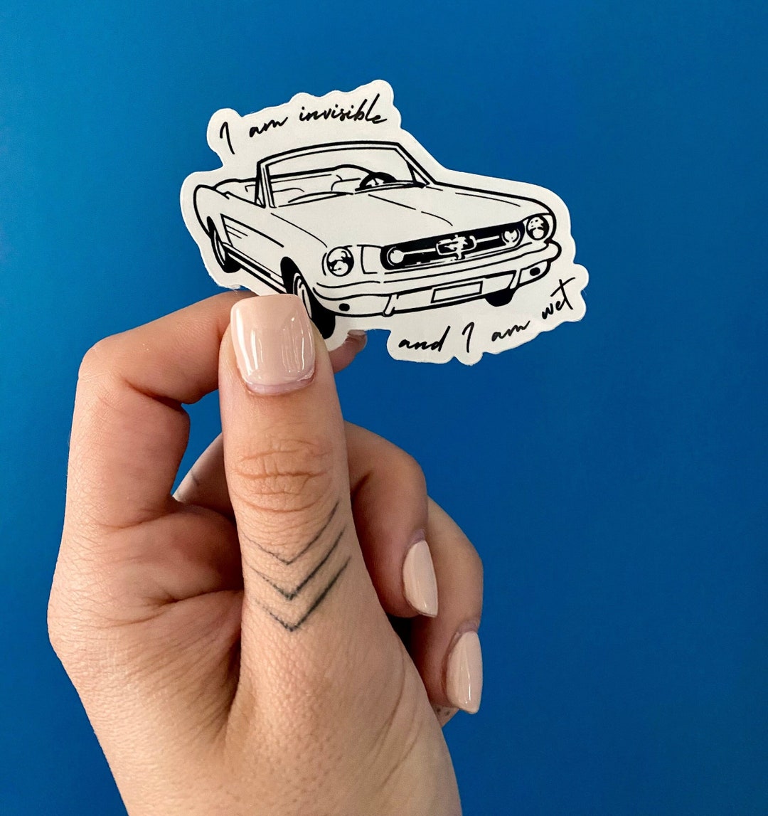 Invisible and Wet Sticker | Removable Vinyl Sticker - Etsy
