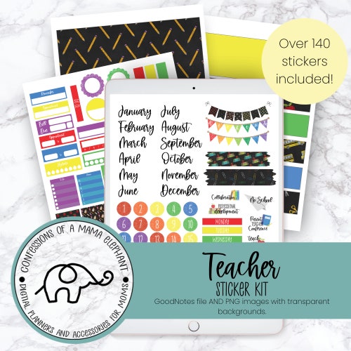 100 Teacher Digital Stickers Version 2 Back to School - Etsy