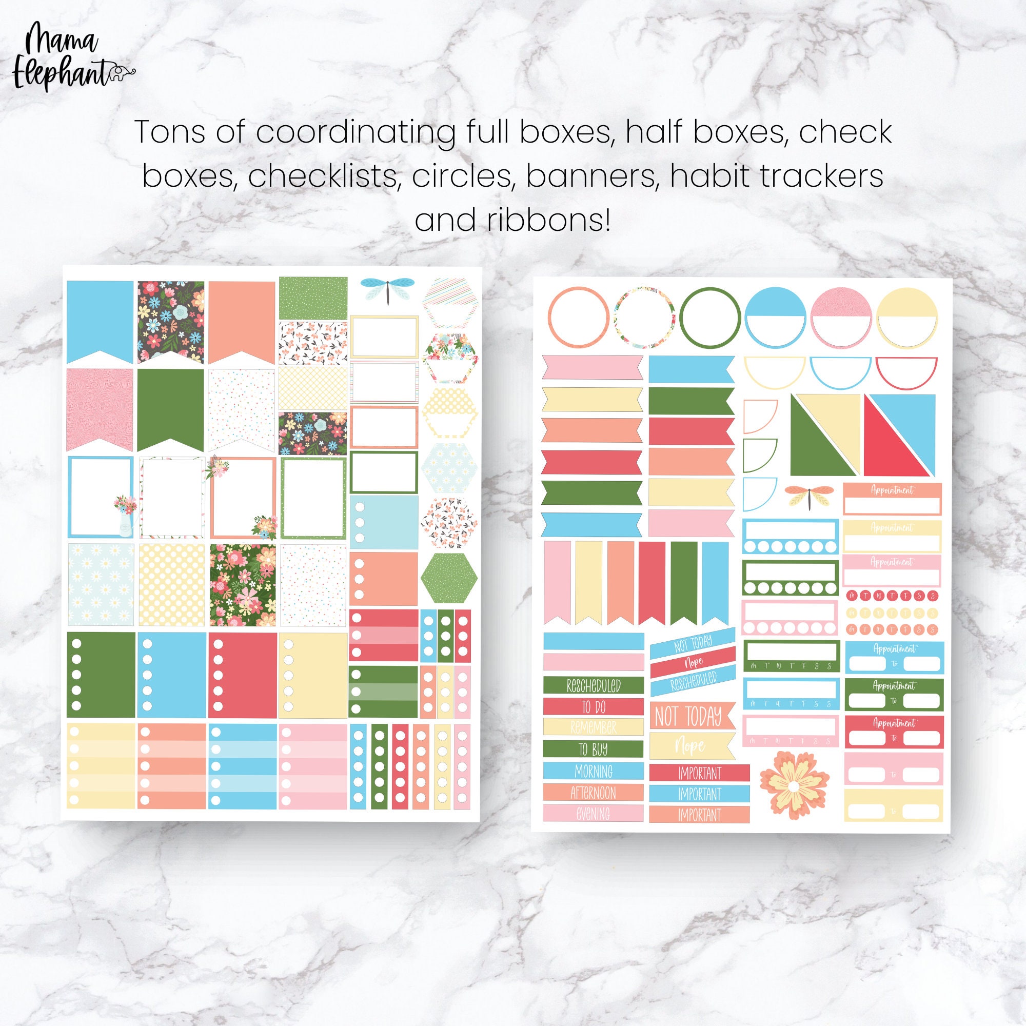 August Digital Planner Stickers Summer Sticker Kit - Etsy