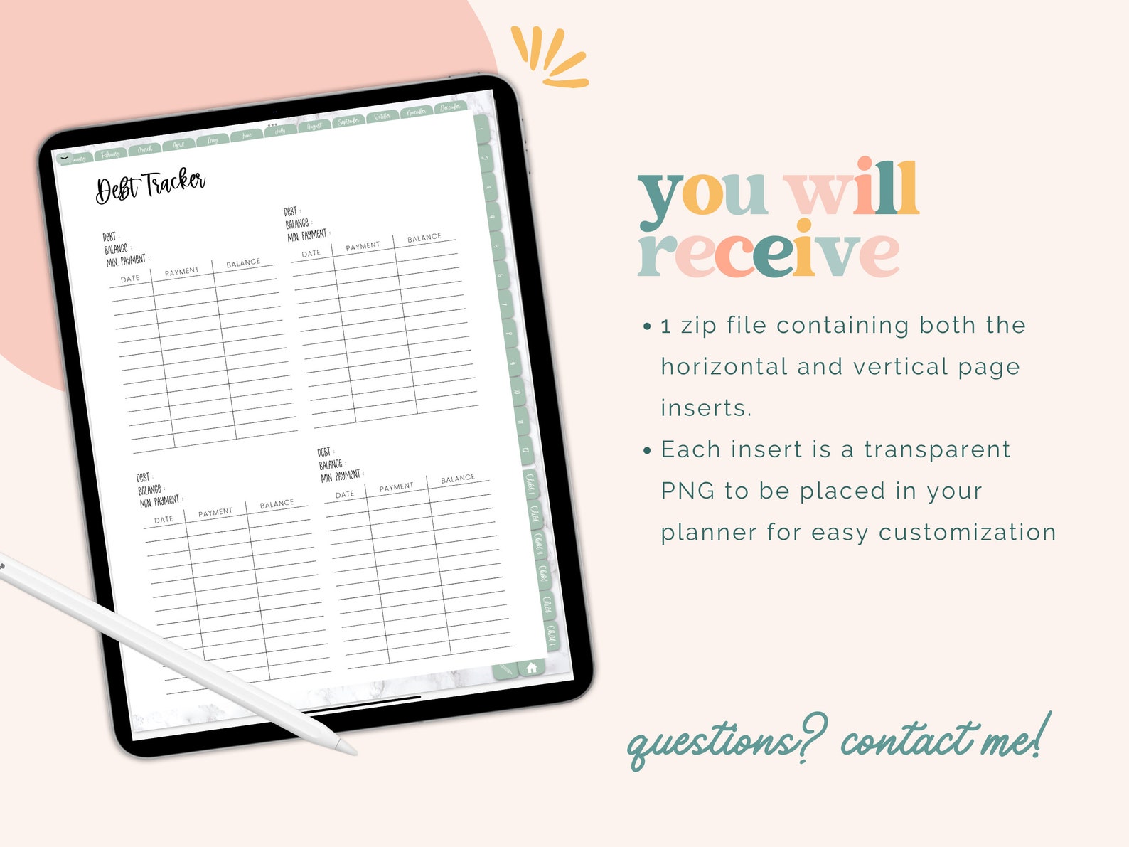 Finance Digital Planner Inserts Budget Goodnotes Inserts - Etsy