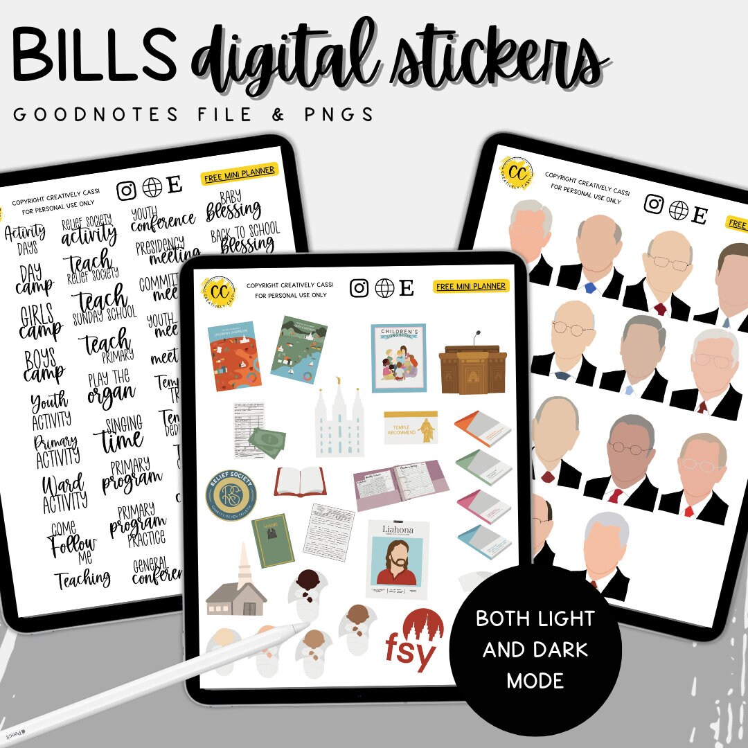 Latter-day Saint Digital Planner Stickers, Christian Goodnotes Stickers ...