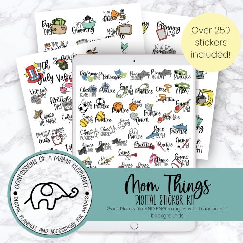 Family Time Digital Planner Stickers Goodnotes Stickers Home | Etsy