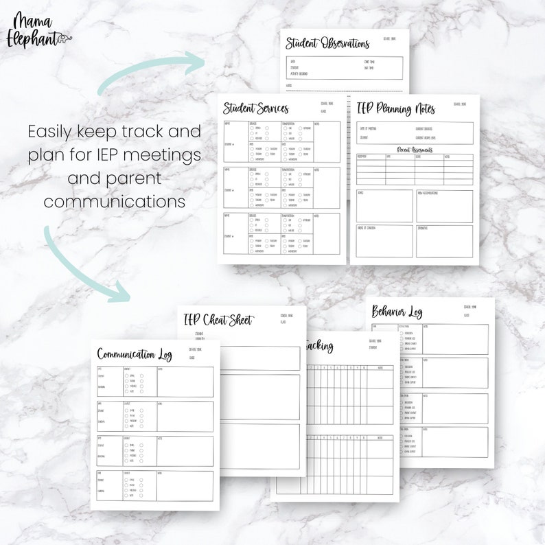 Teacher Digital Planner Inserts IEP Planning Pages Teacher | Etsy