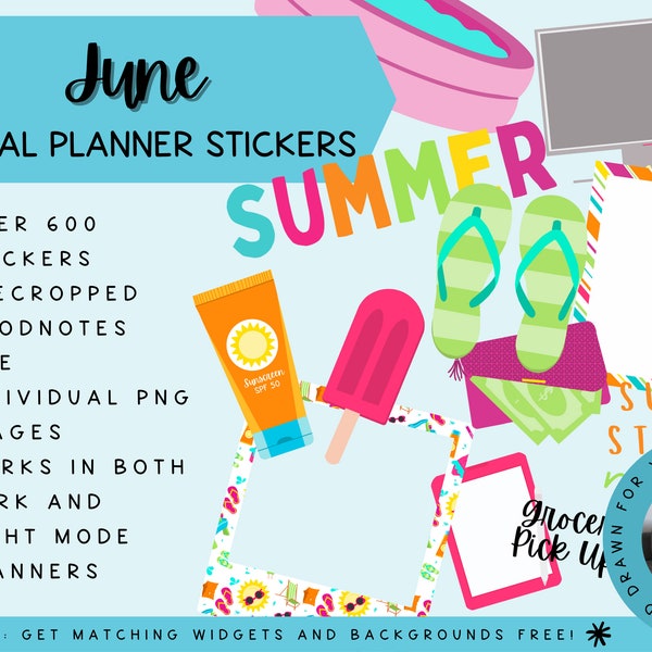 June Calendar Clipart - Etsy