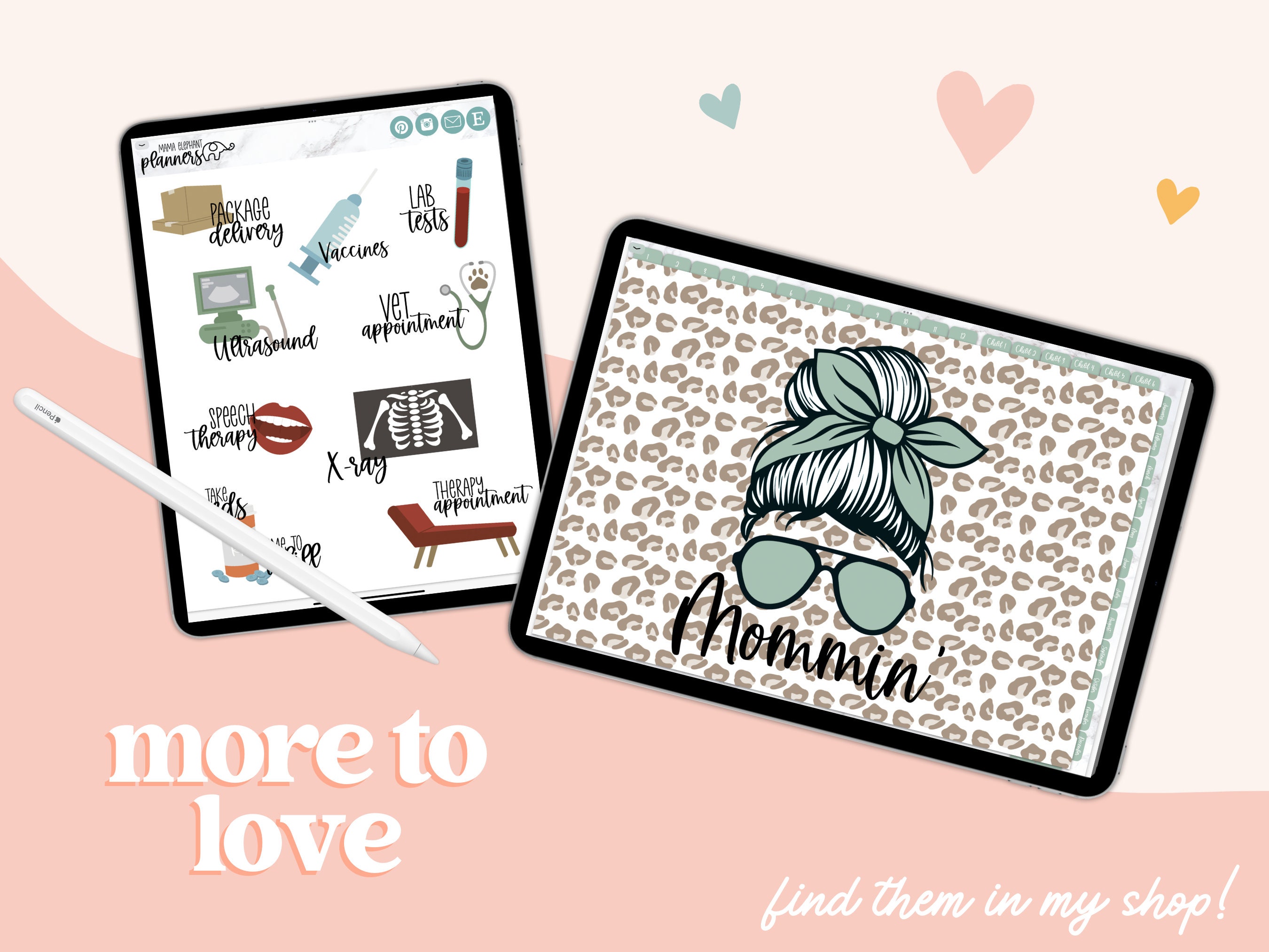 Mom Things Digital Planner Stickers Mommy Goodnotes Stickers - Etsy