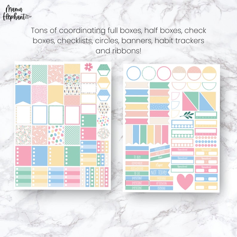 April Digital Planner Stickers Easter Sticker Kit Holiday - Etsy