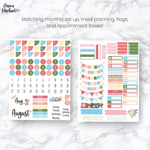 August Digital Planner Stickers Summer Sticker Kit - Etsy