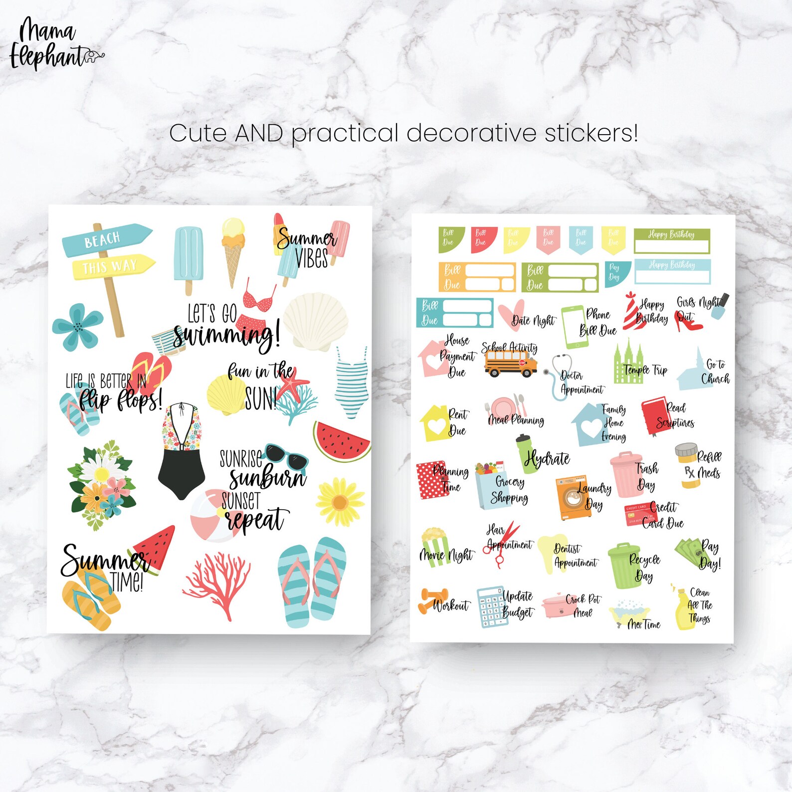 June Digital Planner Stickers Summer Sticker Kit Holiday - Etsy