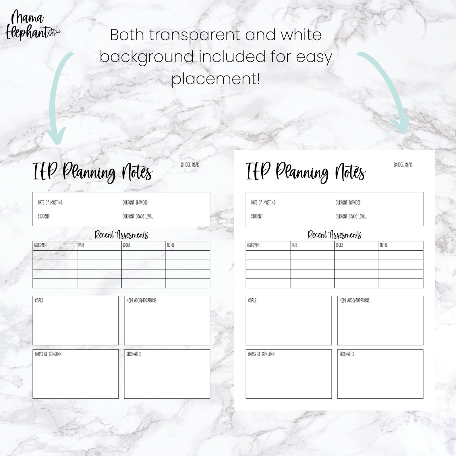 Teacher Digital Planner Inserts IEP Planning Pages Teacher | Etsy