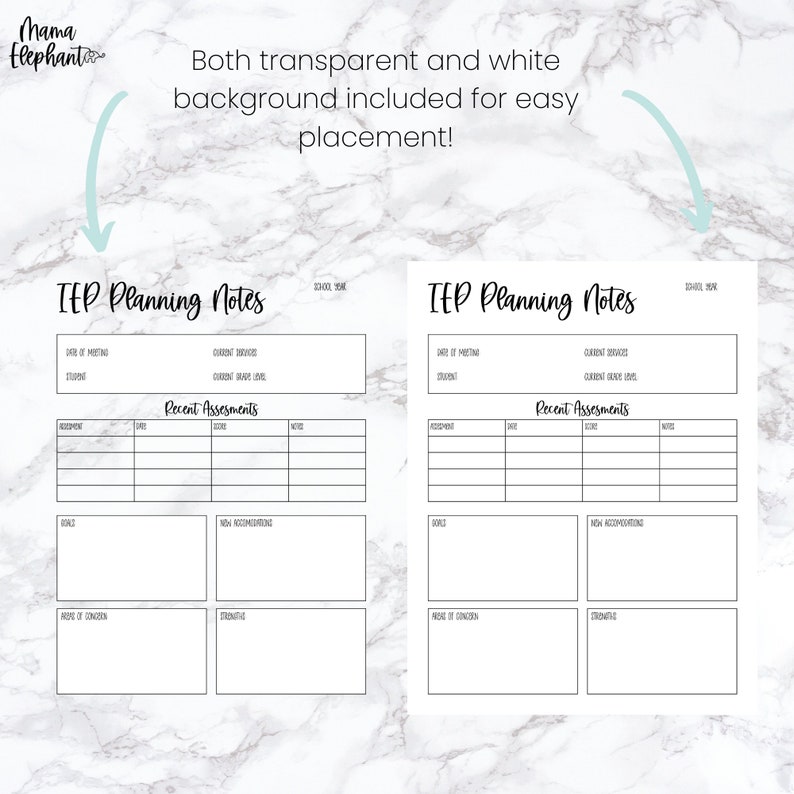 Teacher Digital Planner Inserts IEP Planning Pages Teacher | Etsy