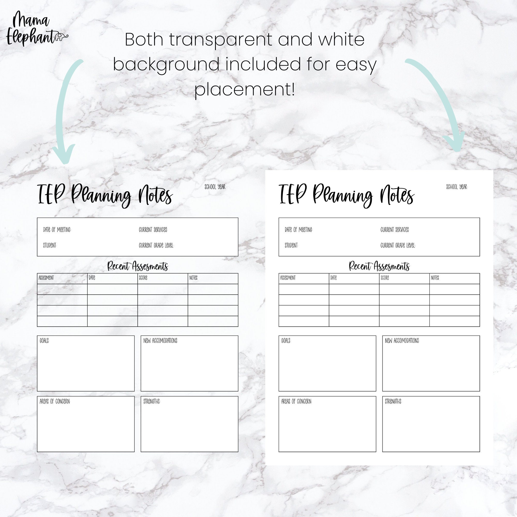 Teacher Digital Planner Inserts IEP Planning Pages Teacher | Etsy