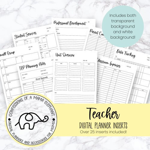 Teacher Digital Planner Inserts IEP Planning Pages Teacher | Etsy