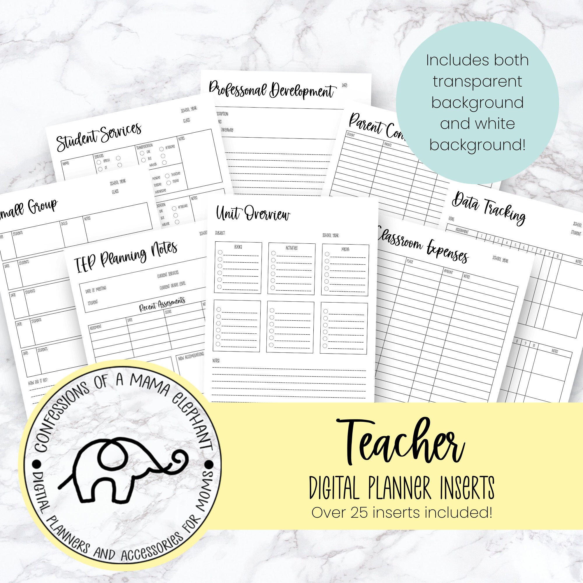 Teacher Digital Planner Inserts IEP Planning Pages Teacher | Etsy
