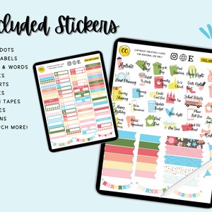 August Digital Planner Stickers Summer Sticker Kit - Etsy