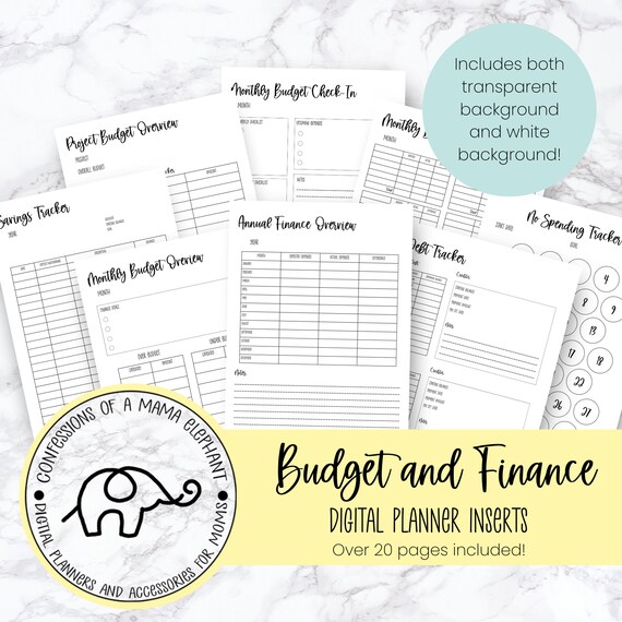 Finance Digital Planner Inserts Budget Goodnotes Inserts | Etsy