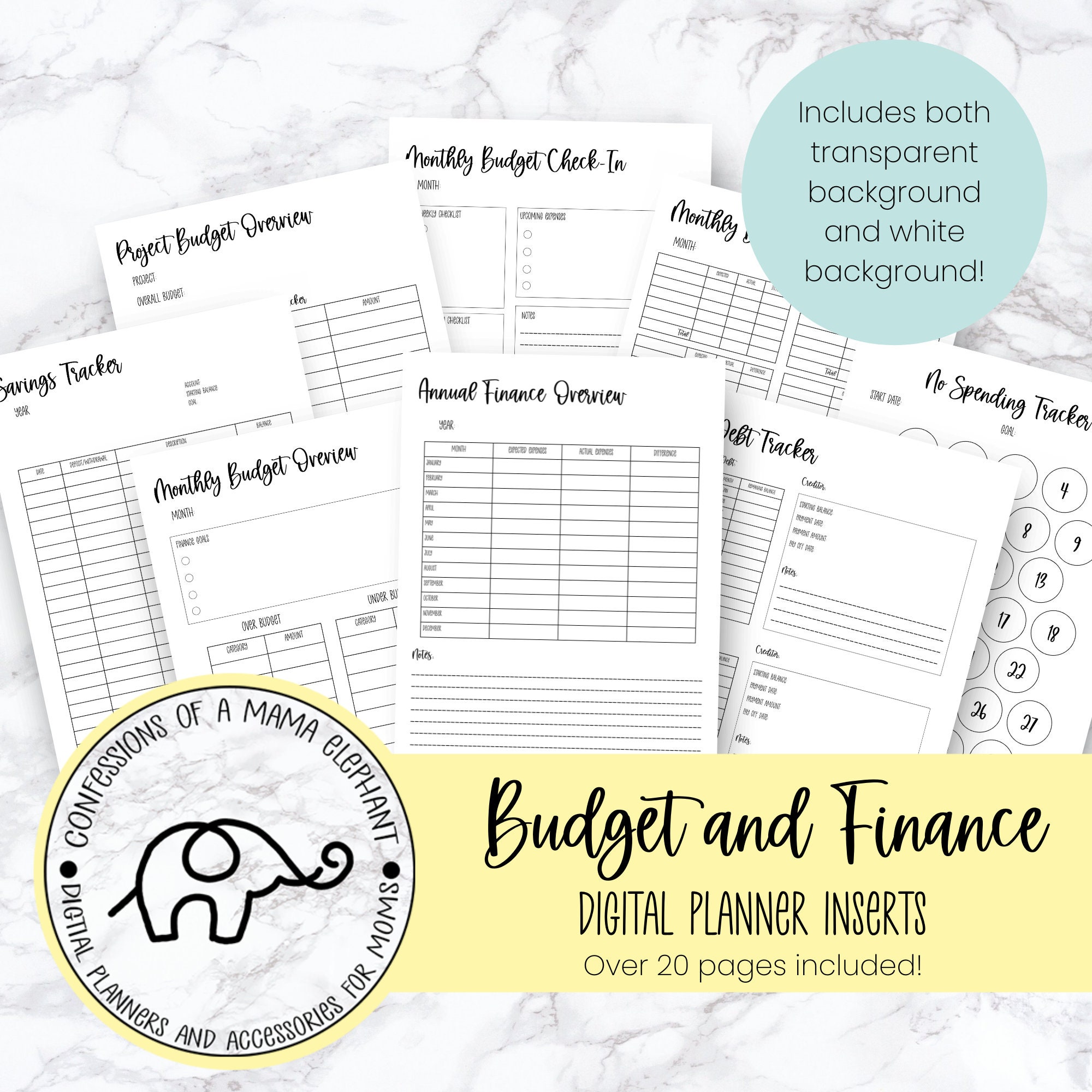 Finance Digital Planner Inserts Budget Goodnotes Inserts | Etsy