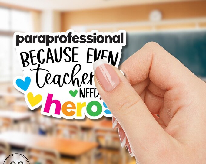 Paraprofessional Vinyl Waterbottle Sticker, Paraprofessional Gift Idea ...