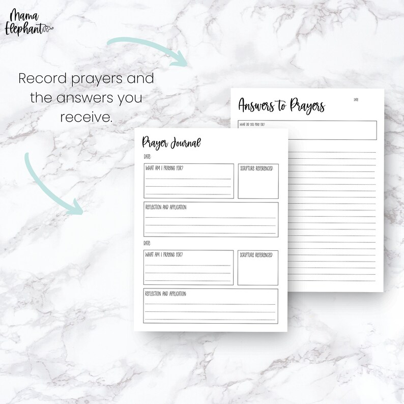 Bible Study Digital Planner Inserts Sermon Notes Prayer | Etsy