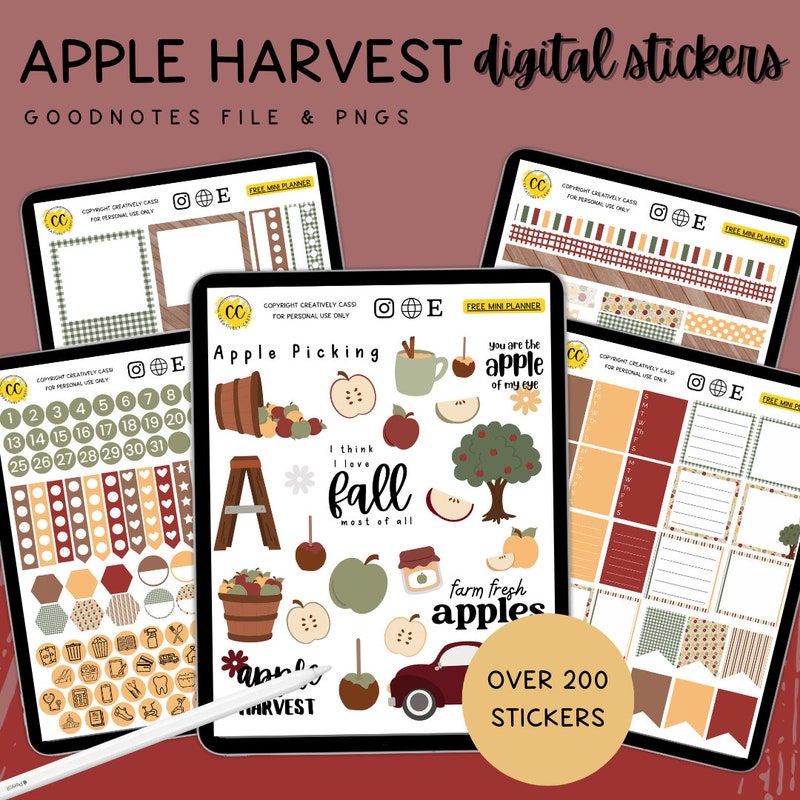 Apple Sticker Stickers - Etsy