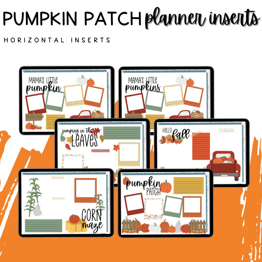 Pumpkin Patch Digital Planner Insert Fall Memory Planning - Etsy