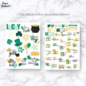 March Digital Planner Stickers St. Patrick's Day Sticker - Etsy