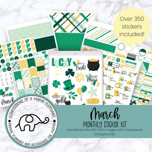 Goodnotes Stickers Kit Digital Stickers Goodnotes Planner | Etsy
