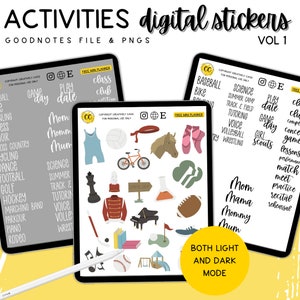 Kids Activity Vol 1 Digital Planner Stickers, Sports Clipart, Extra ...
